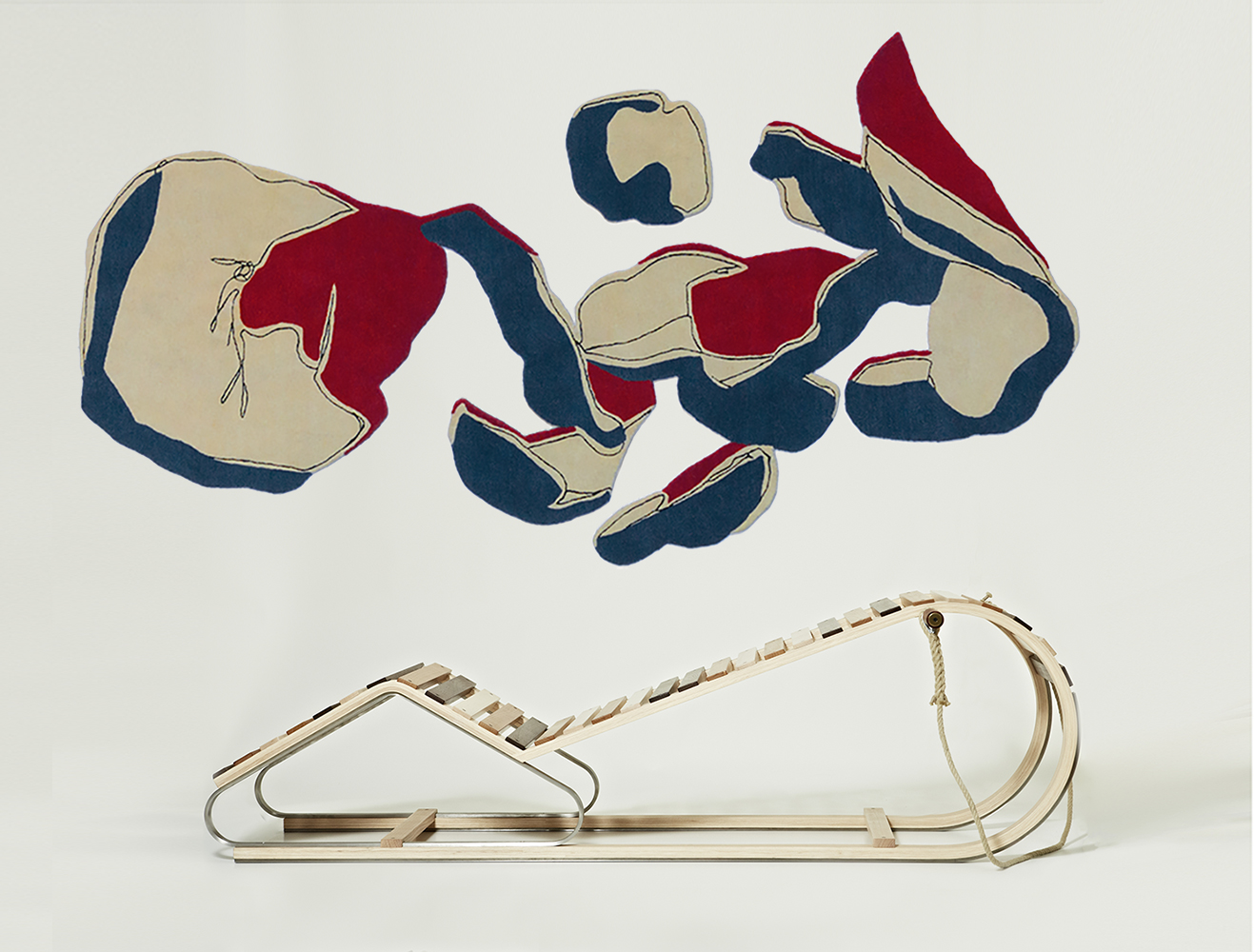 Sledge deck chair by Thomas Lemut on Kolkhoze.fr, 21st collectible design